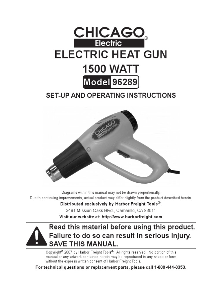 Heat Gun Manual | PDF | Electrical Connector | Adhesive