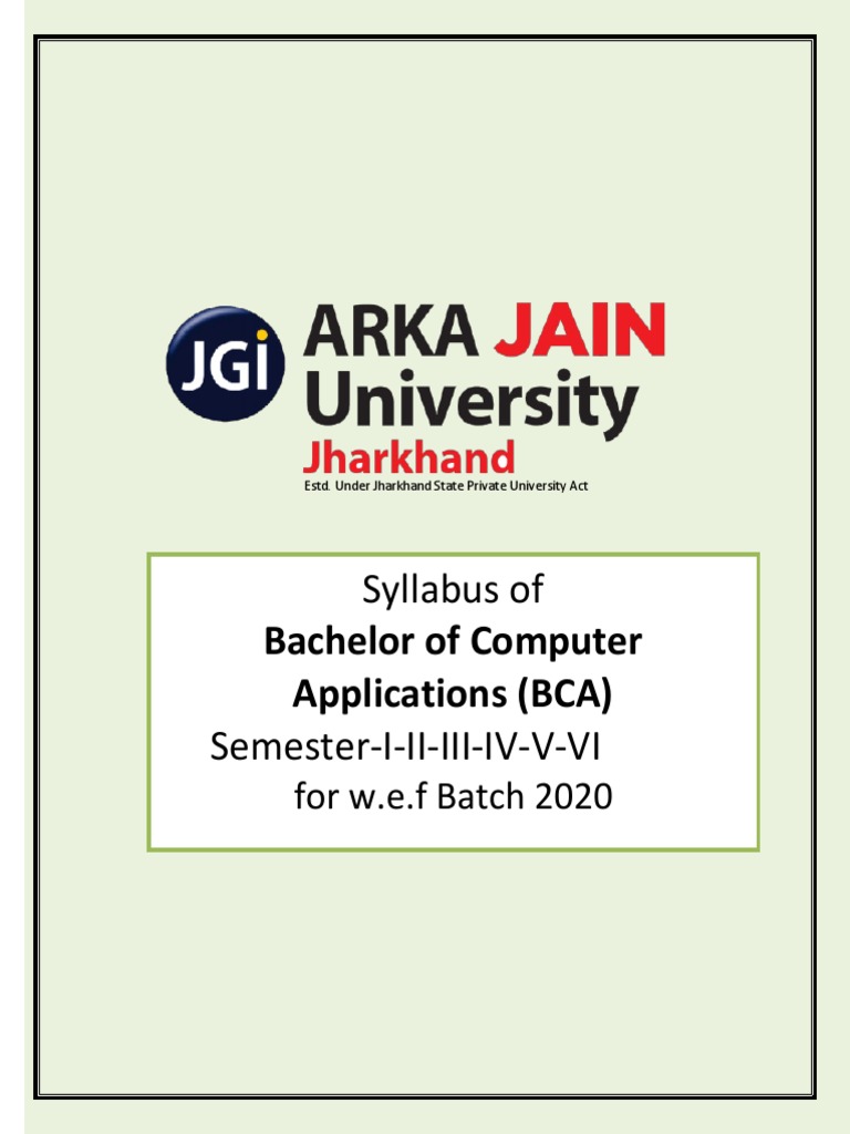 Syllabus SOS BCA 2020 All Semester 1 | PDF | Mathematical Proof | Pointer (Computer Programming)