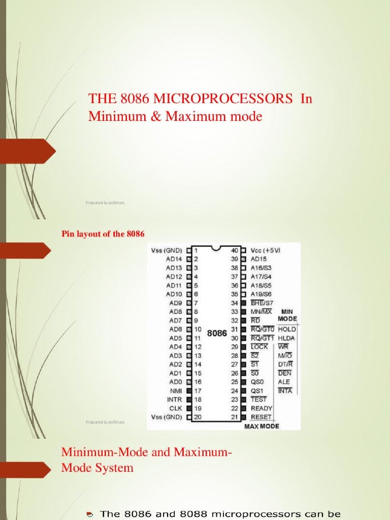 8086- minimum and maximum mode | PDF