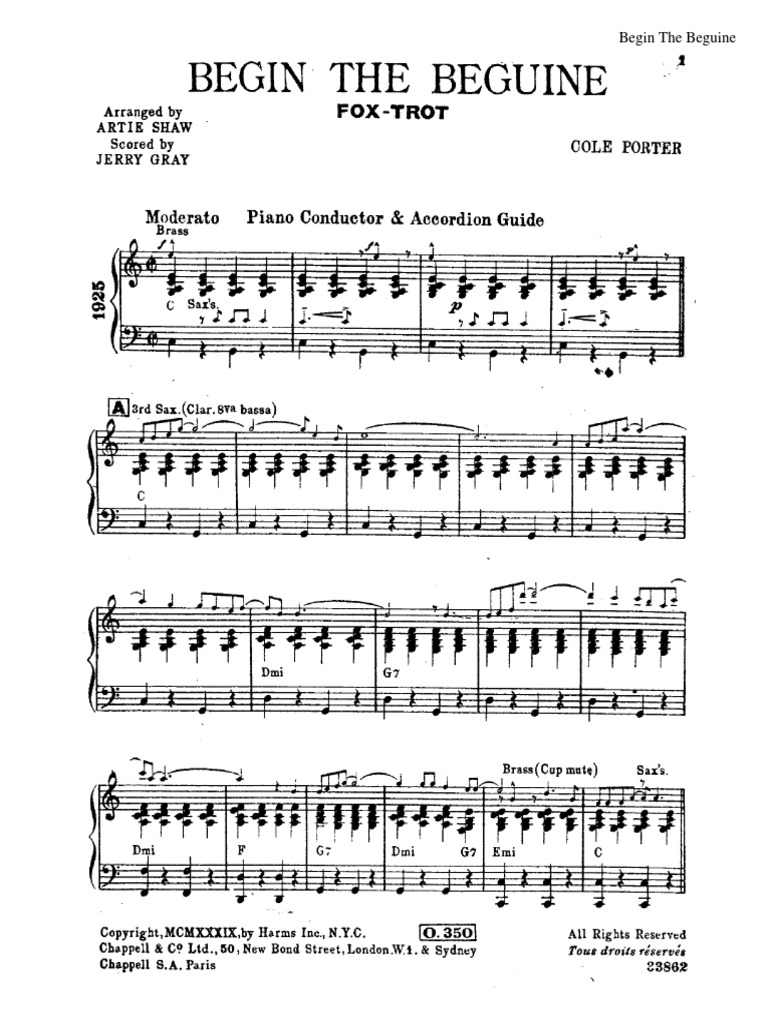 Begin The Beguine Repetition Analysis | PDF | Wellness