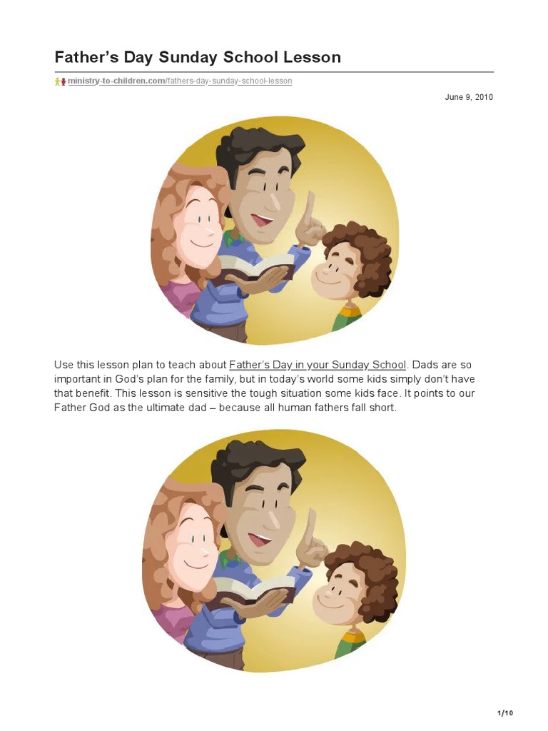 ministry-to-children.com-Fathers Day Sunday School Lesson (1) | PDF ...