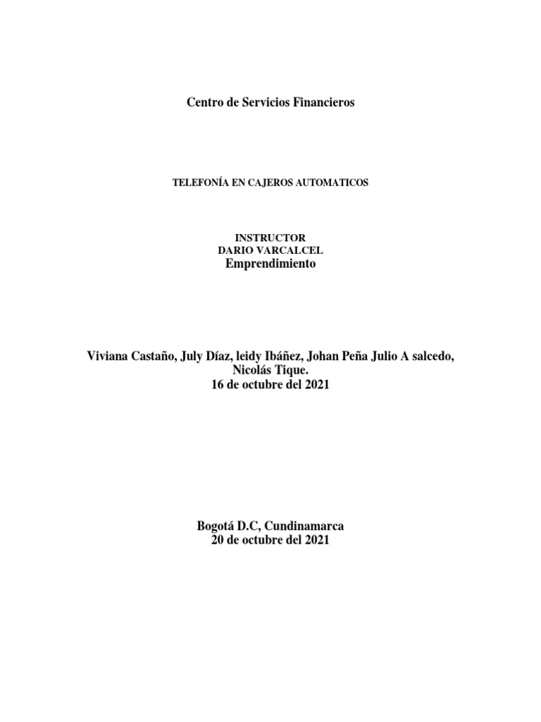TCA Proyecto Sena Normas Apa | PDF | Bancos | Respuesta de Voz Interactiva