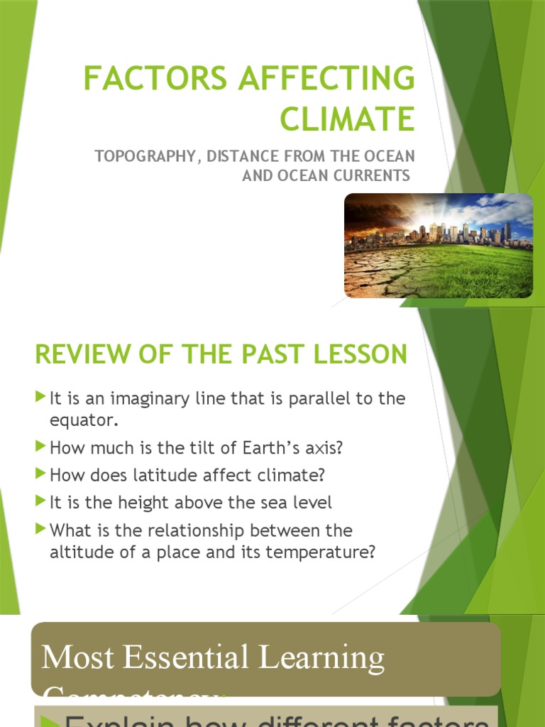 FACTORS AFFECTING CLIMATE-ocean Currents | PDF | Climate | Water
