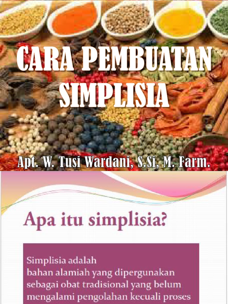 Cara Pembuatan Simplisia | PDF