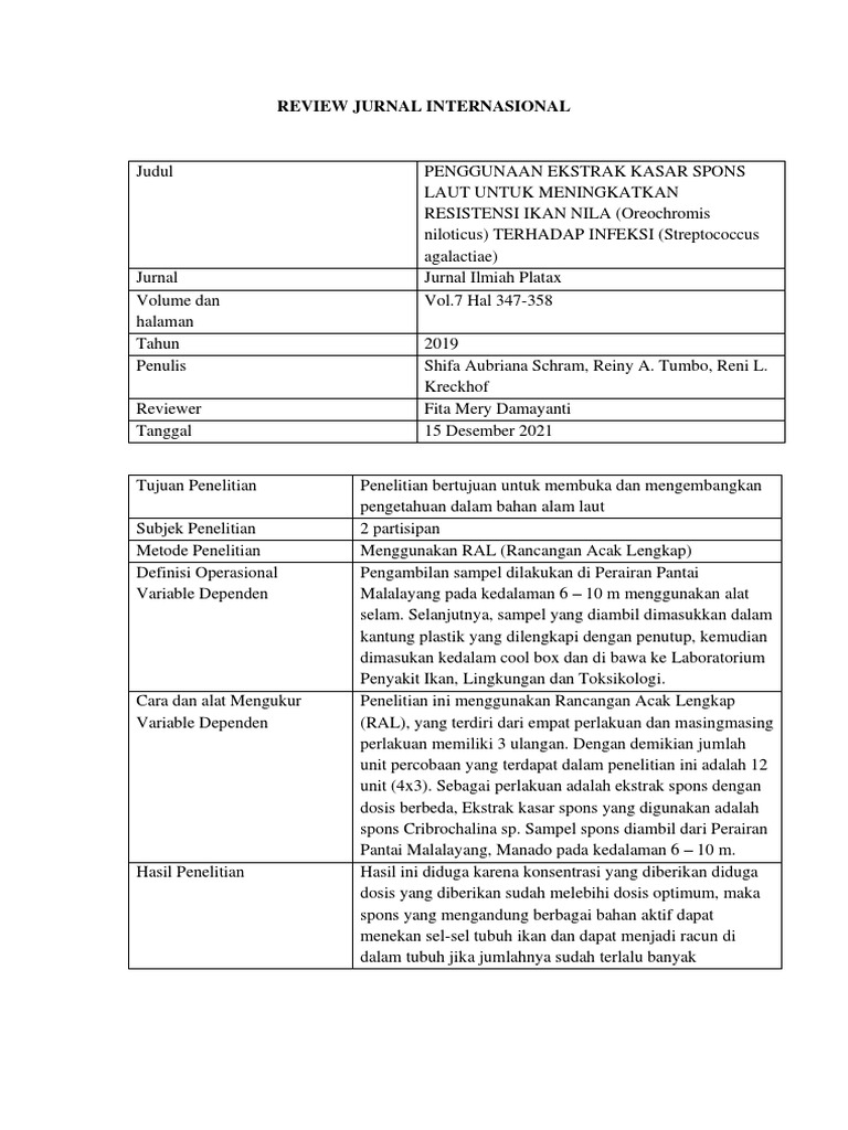 Review Jurnal Internasional | PDF
