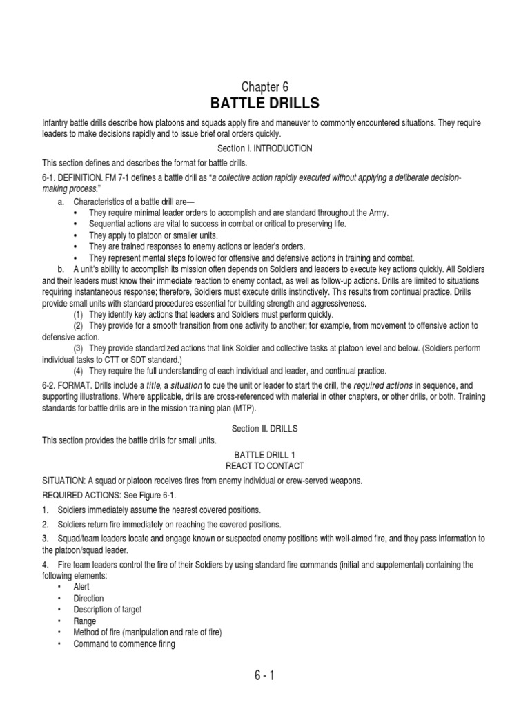 Battle Drills: Making Process." | PDF | Platoon | Battles