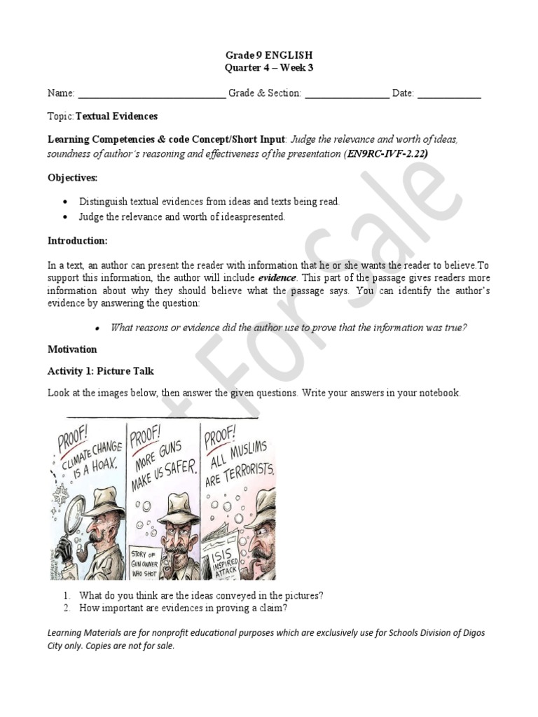 Soundness of Author's Reasoning and Effectiveness of The Presentation ...