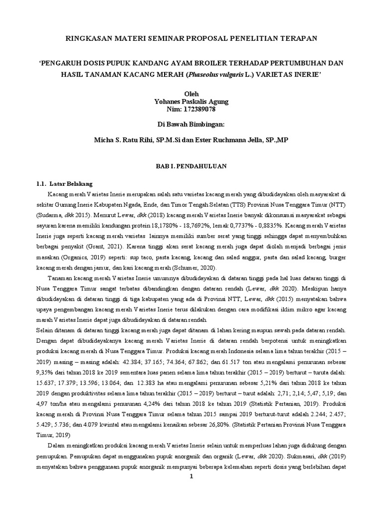 Ringkasan Proposal Agung | PDF