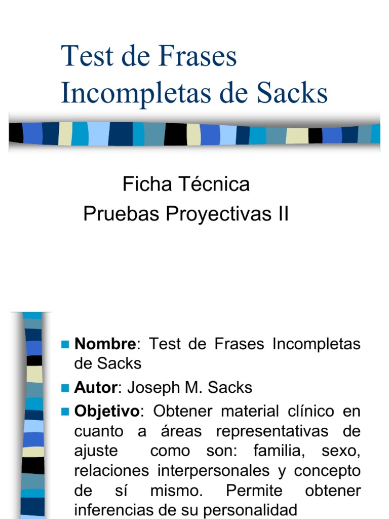 Test de Frases as de Sacks