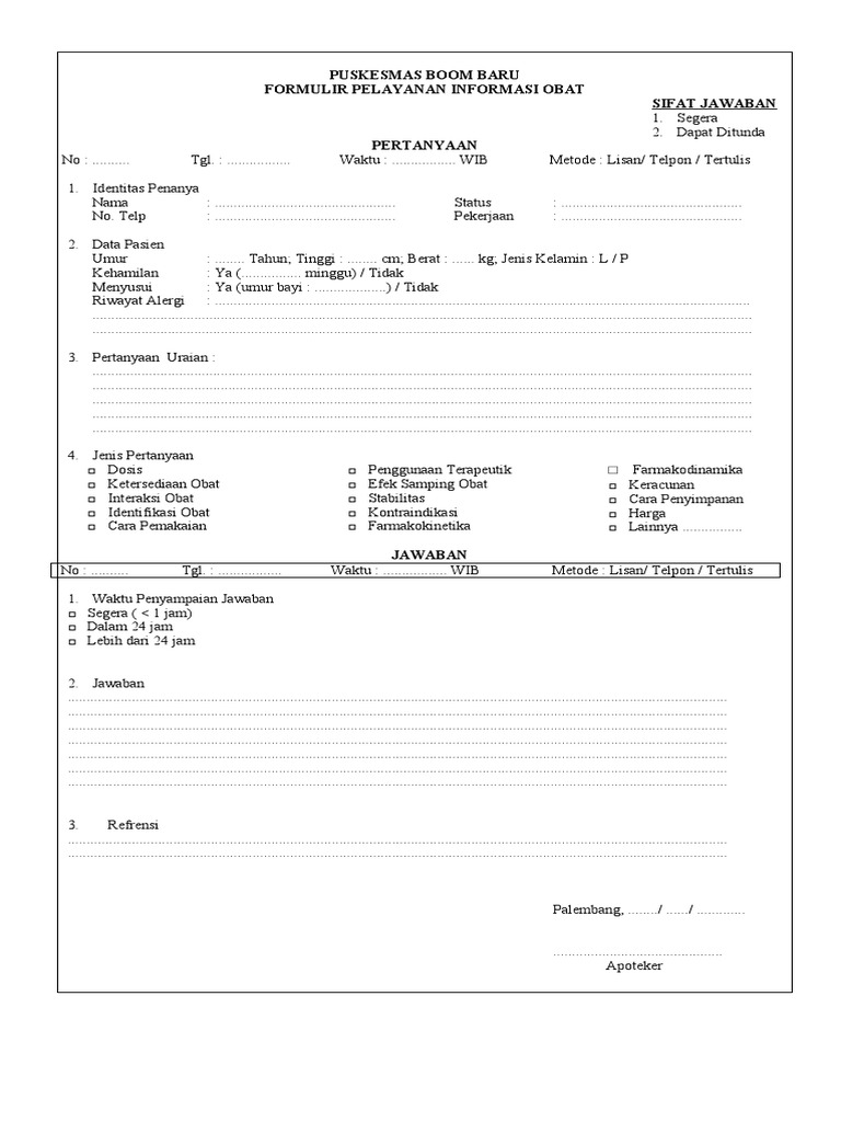 Form PIO PKM BB | PDF