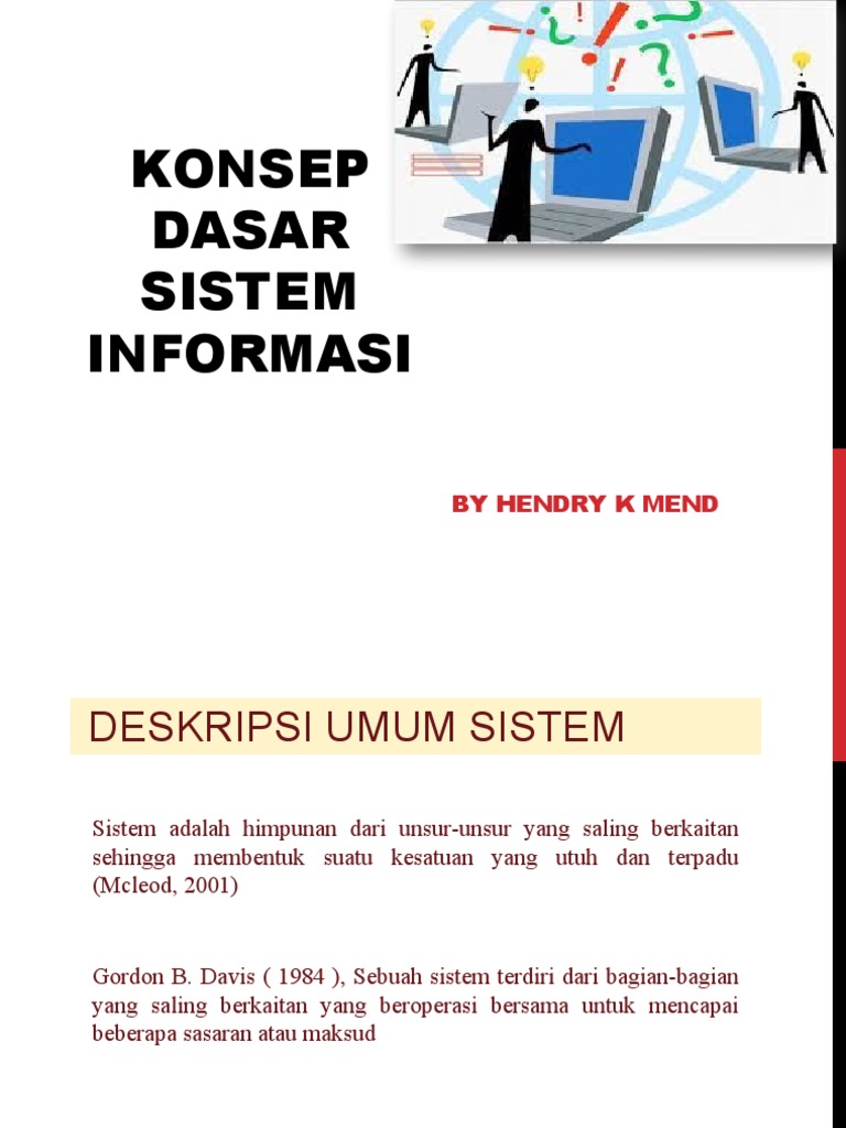 Konsep Dasar Sistem Informasi | PDF | Bisnis | Komputer