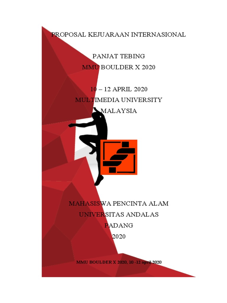 Proposal Kejuaraan Boulder X | PDF