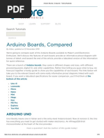 Arduino Comparison Guide | PDF | Arduino | Microcontroller