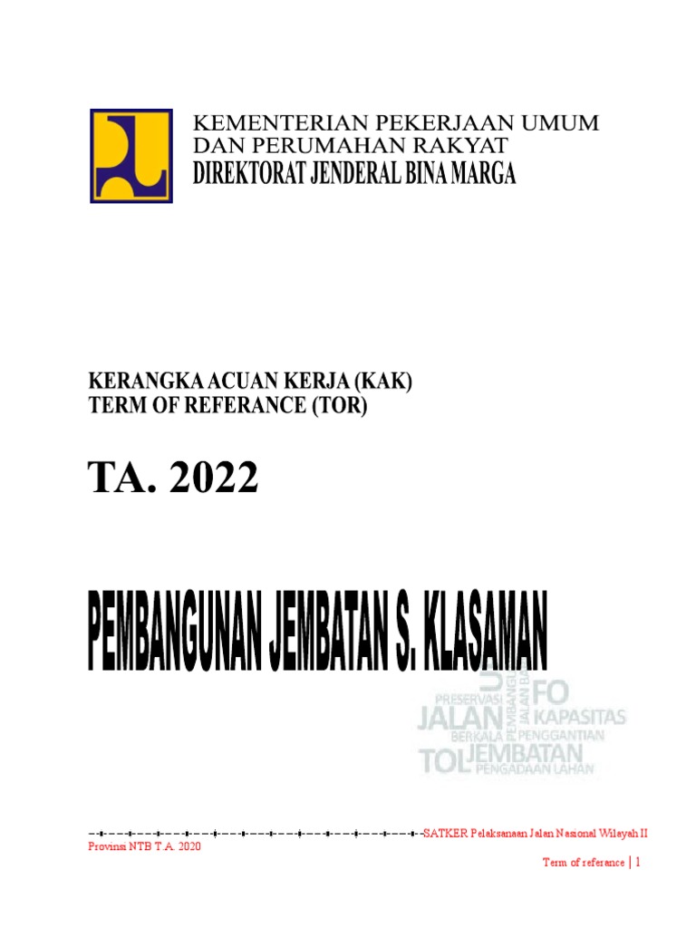 Kak - Pembangunan Jembatan | PDF