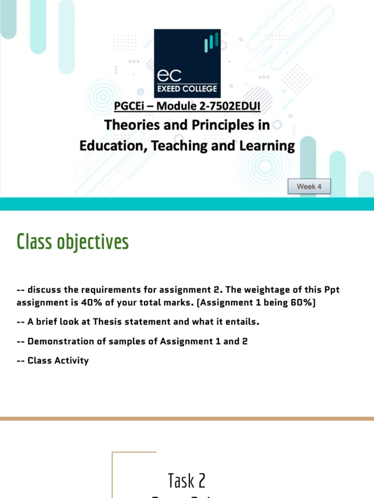 Week 4 - MODULE 2 PGCEi | PDF | Theory | Learning