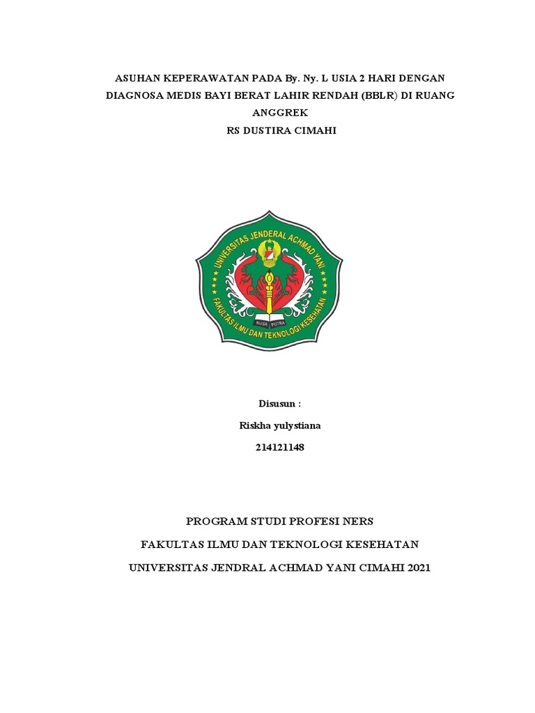 Askep Peri BBLR (Riskha) | PDF | Pengembangan Diri | Kesehatan Holistik