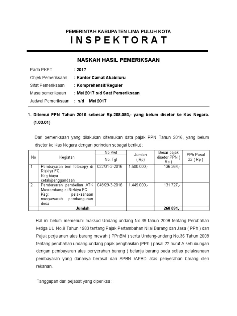 NHP K.Camat Akabiluru 2017 | PDF