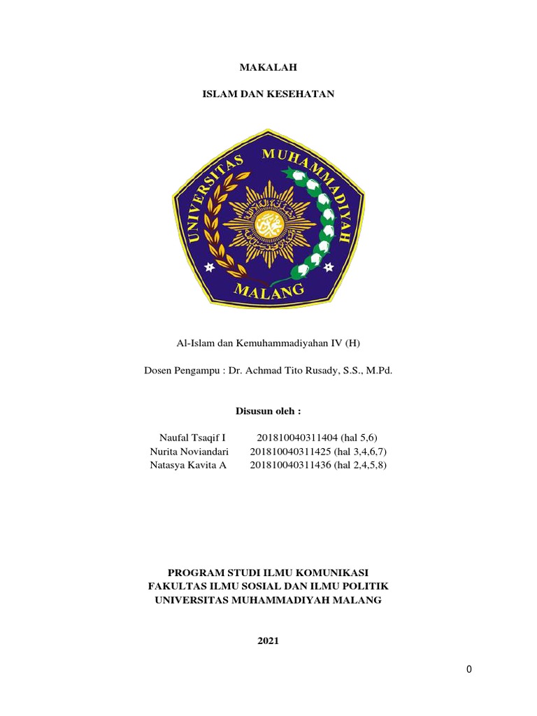 Makalah AIK Islam Dan Kesehatan KEL 10-1 | PDF | Gaya Hidup