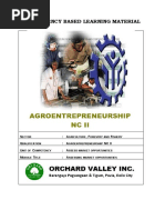 CBC Agroentrepreneurship NCII | PDF | Competence (Human Resources) | Personal Computers