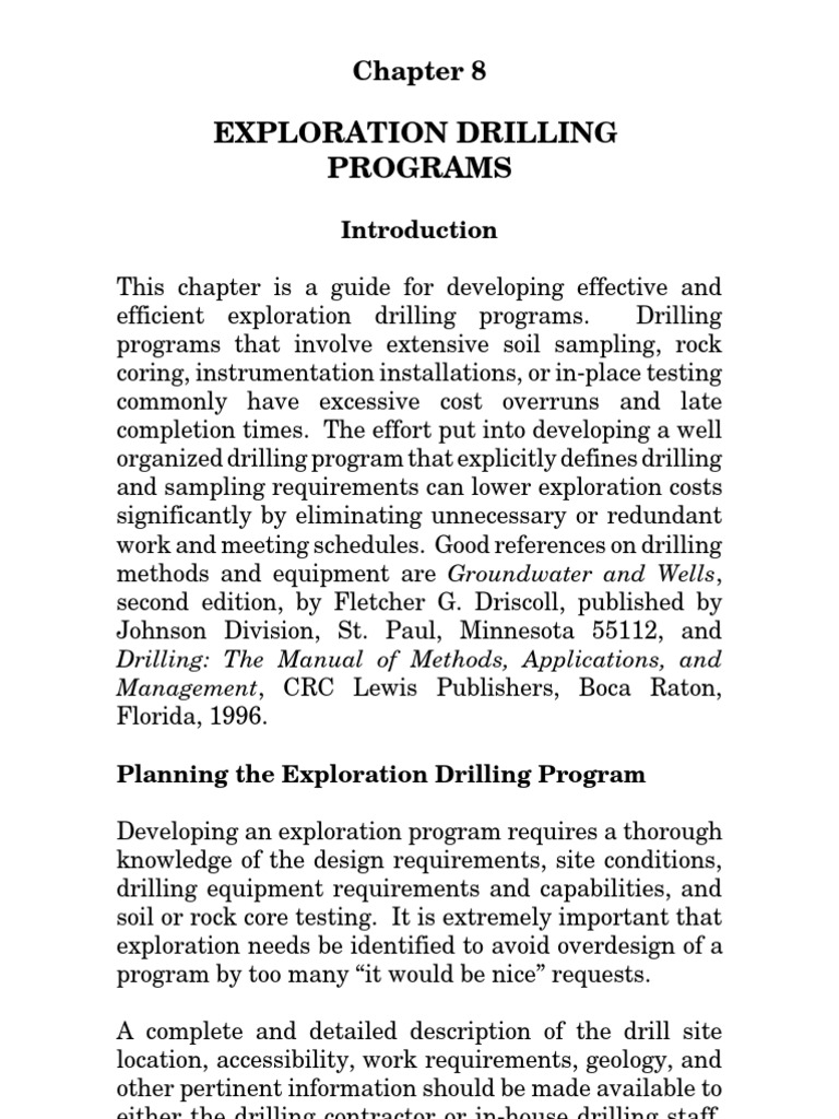 Effective Exploration Drilling Programs | PDF | Drilling Rig ...