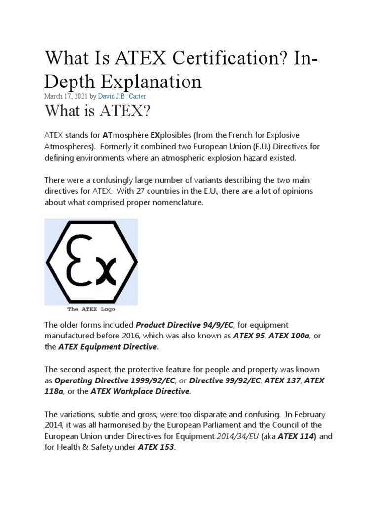 Reading Material ATEX Process | PDF | Safety | Occupational Safety And ...