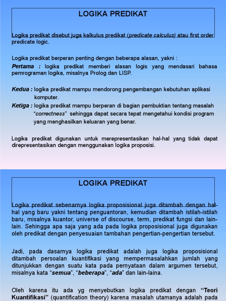 Logika Predikat | PDF