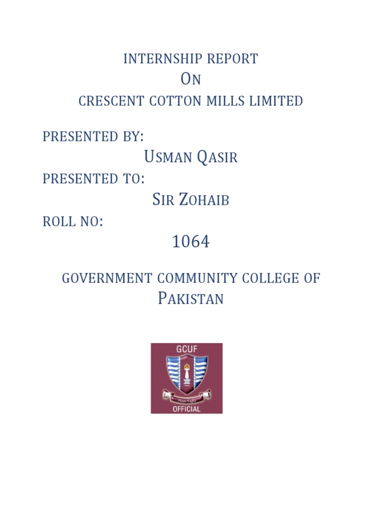 Internship Reports | PDF | Textiles | Employment