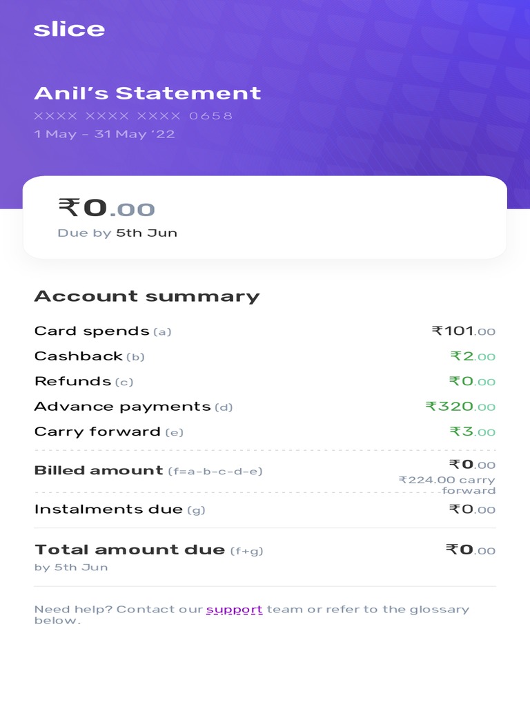 Slice Account Statement - May '22 | PDF | Trade | Service Industries