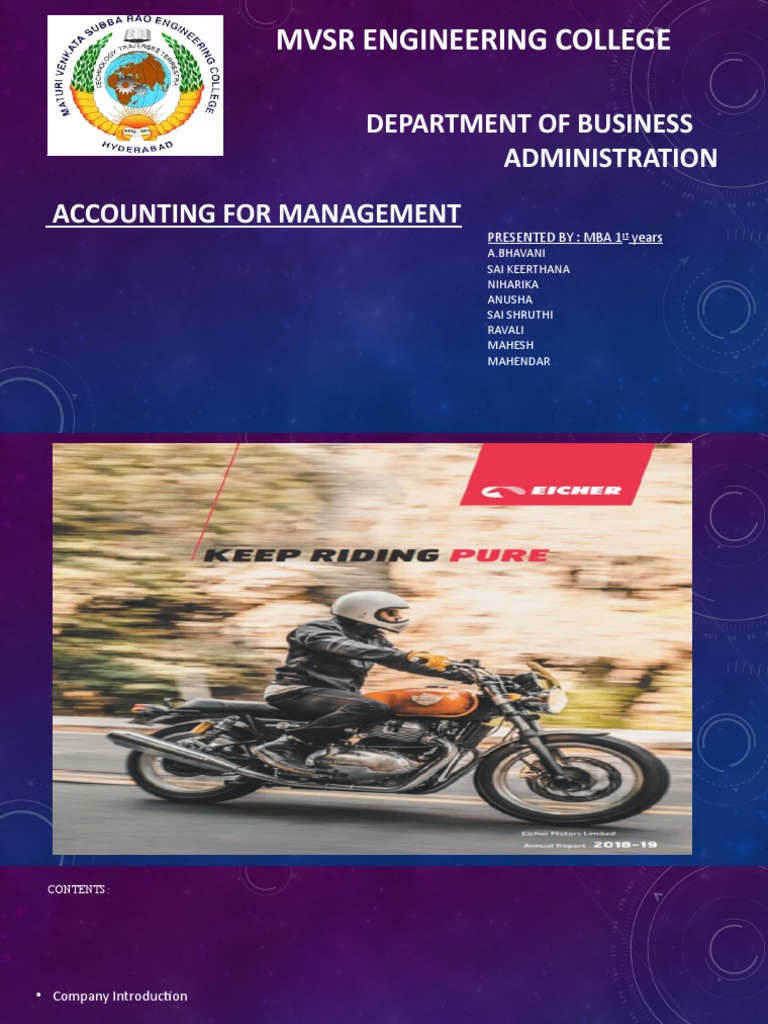 Department of Business Administration: MVSR Engineering College | PDF ...