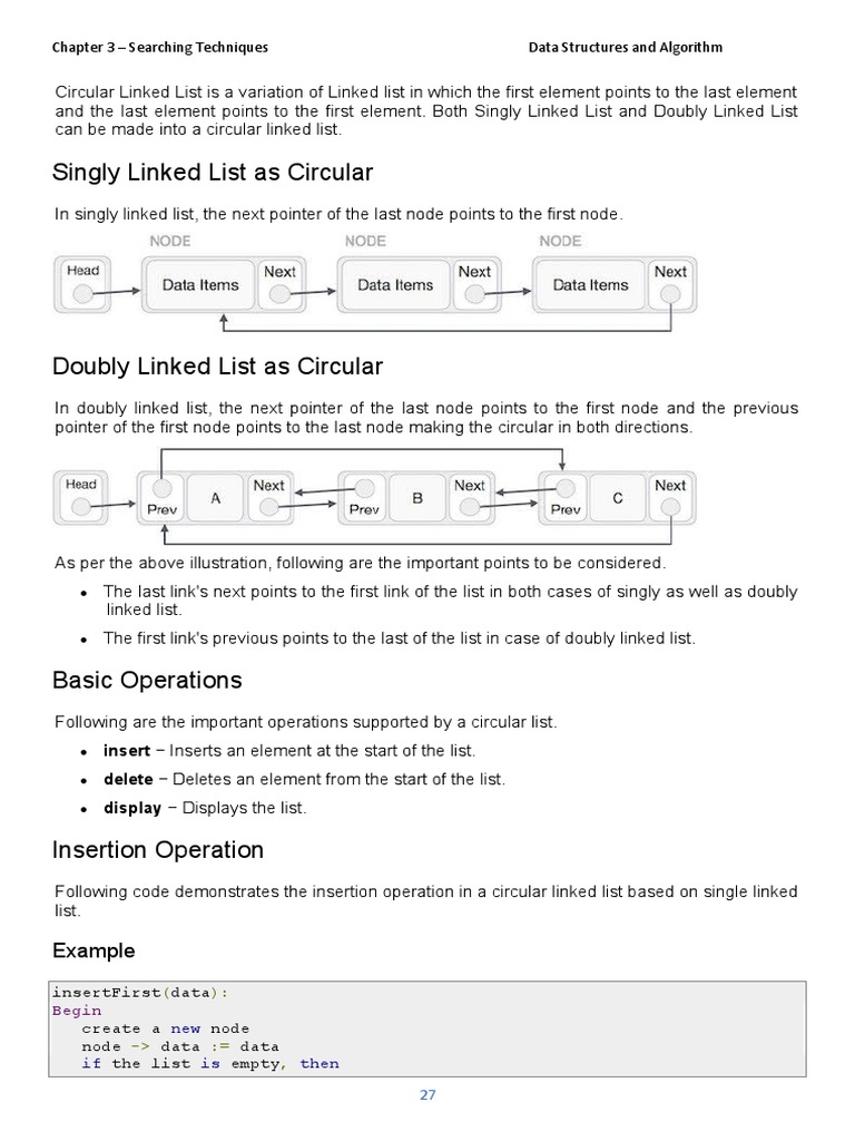 Singly Linked List As Circular: Example | PDF | Queue (Abstract Data ...