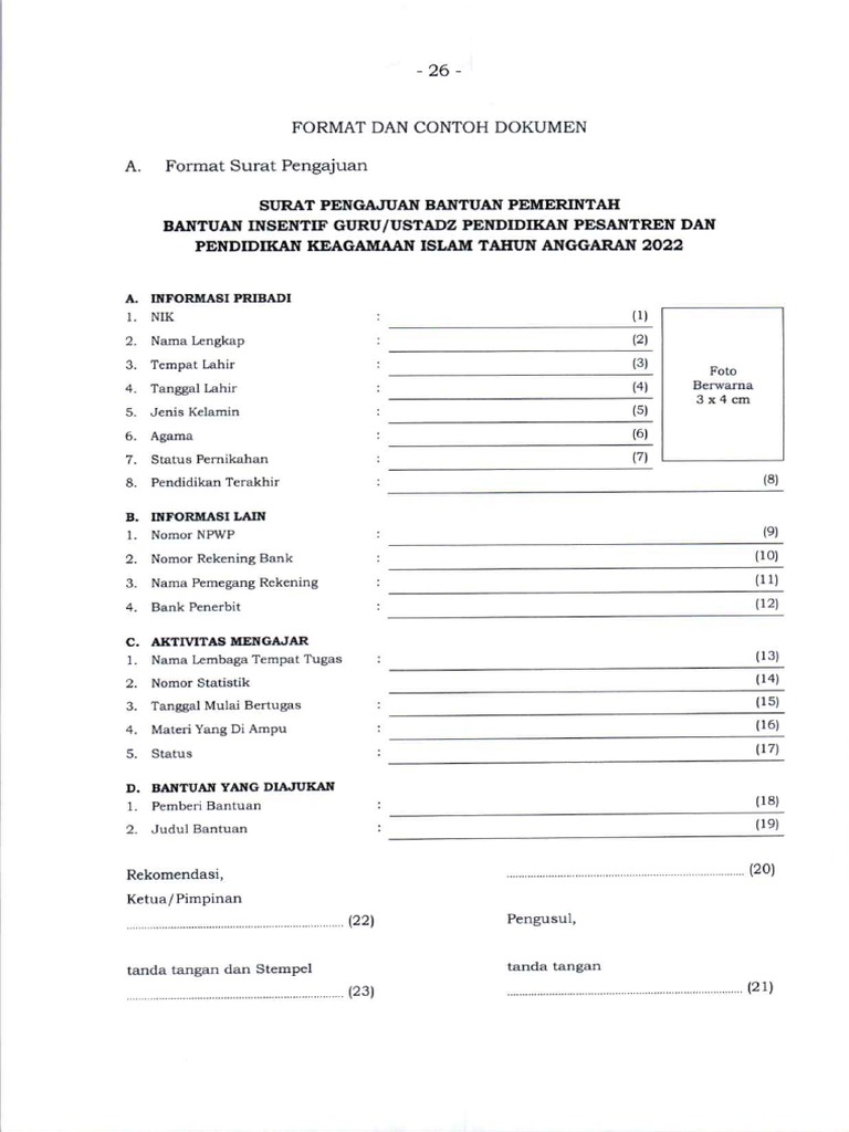 Contoh Surat Pengajuan Insentif | PDF