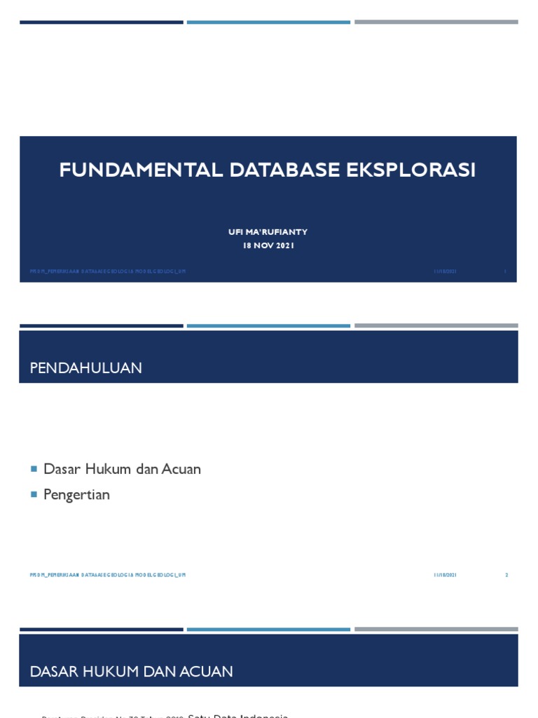 Fundamental Database Eksplorasi Dan Model Geologi - UMv2 | PDF