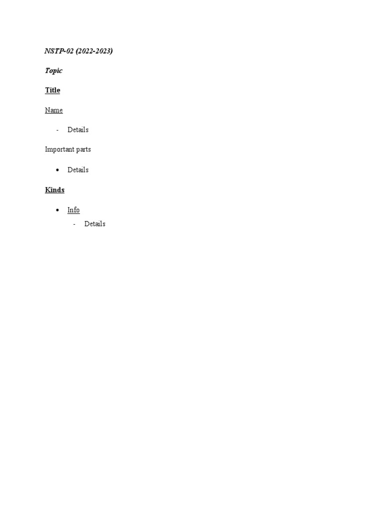 NSTP 2 Notes | PDF | Computers