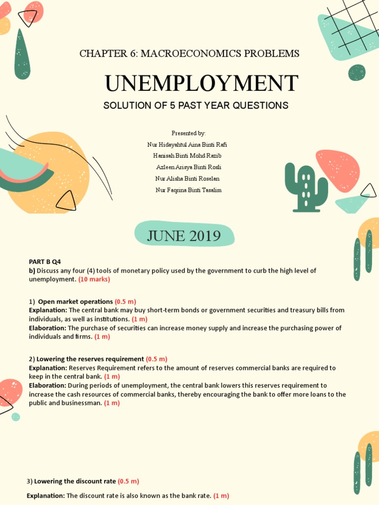 Unemployment: Chapter 6: Macroeconomics Problems | PDF | Unemployment ...