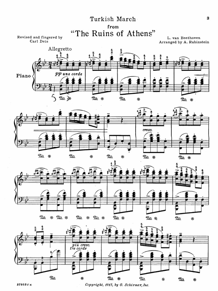 A Collection of Classical Piano Works: Turkish March by Beethoven, The ...