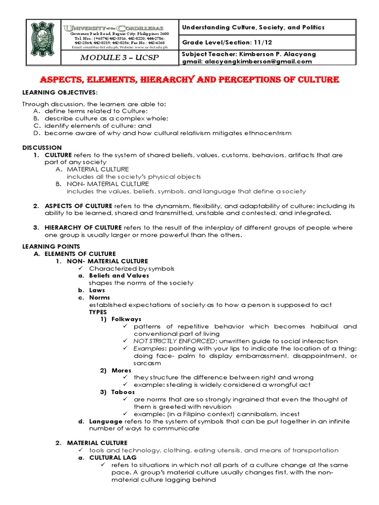Module 3 Ucsp | PDF | Value (Ethics) | Learning