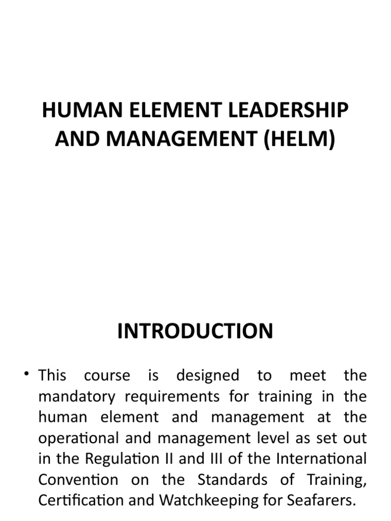 Human Element Leadership and Management (Helm) | PDF | Communication ...