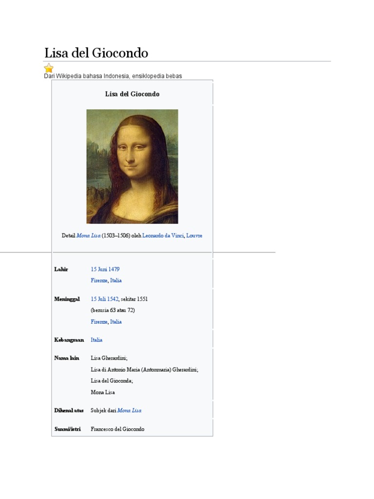 Lisa Del Giocondo | PDF