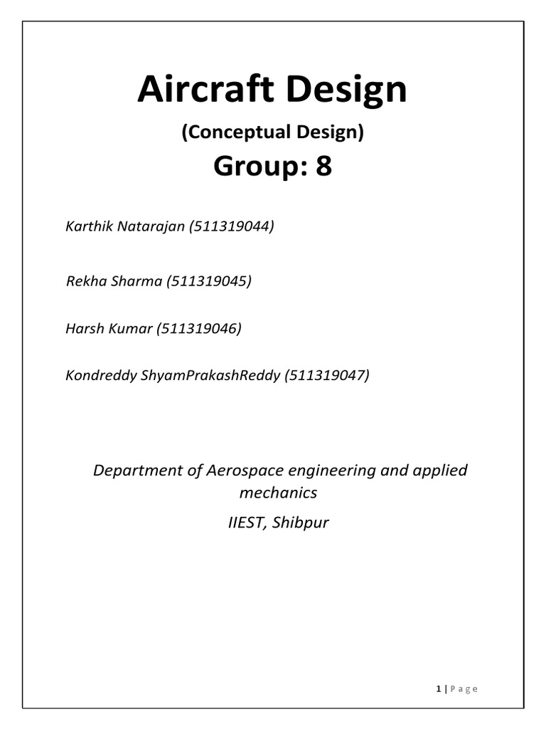 Group 8 Conceptual Design Final Report | PDF | Empennage | Takeoff