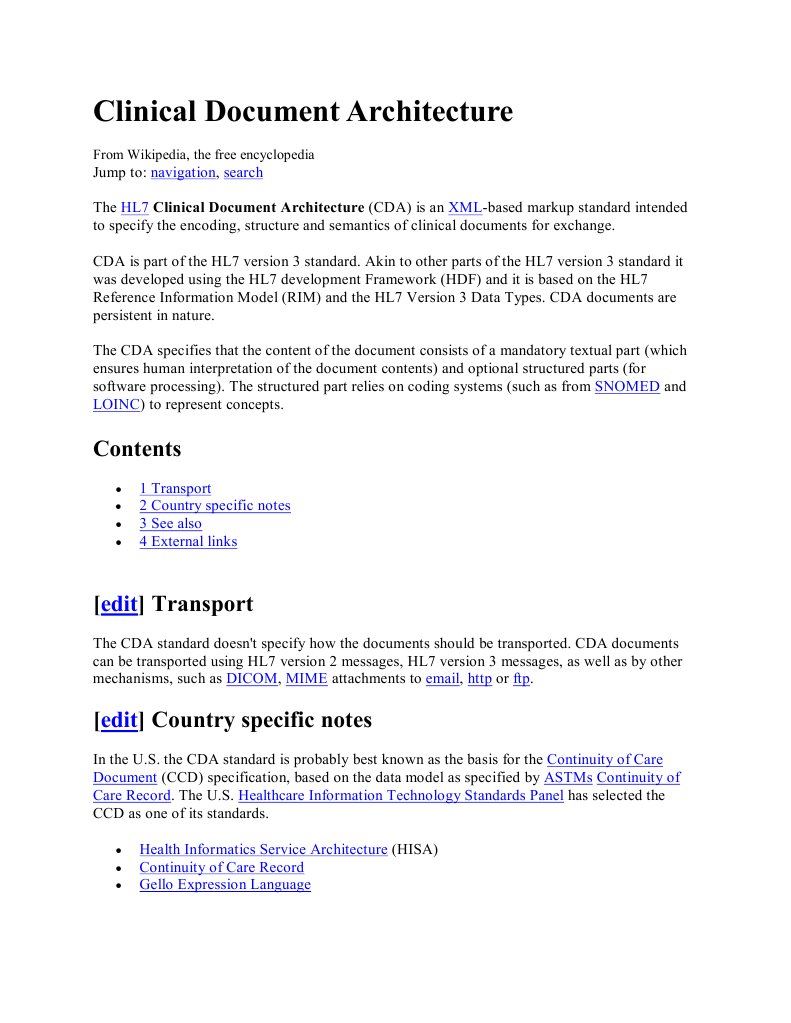 Clinical Document Architecture | PDF | Computers