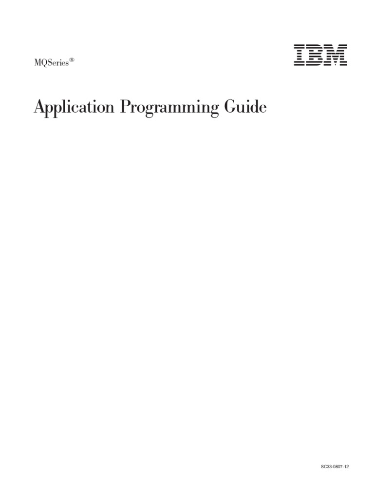 MQSeries Application Programming Guide | PDF | Computing Infrastructure ...
