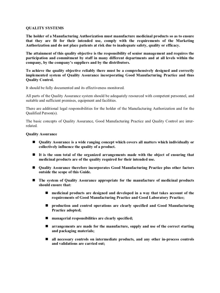 Quality Systems | PDF | Technology & Engineering