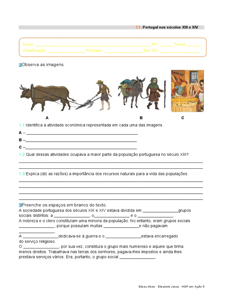 TA Hist5 HGP Acao Port XIII e XIV | PDF | Portugal | Clero