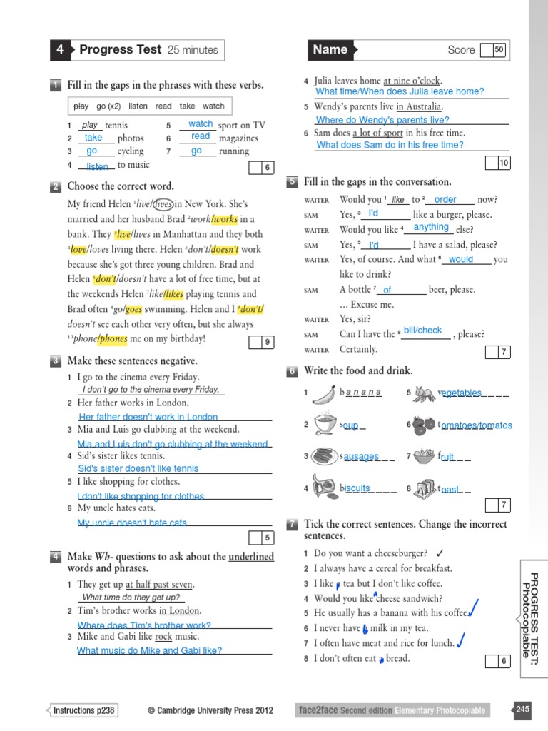 Progress - Test - 4 - Solved | Download Free PDF | Food And Drink | Cuisine
