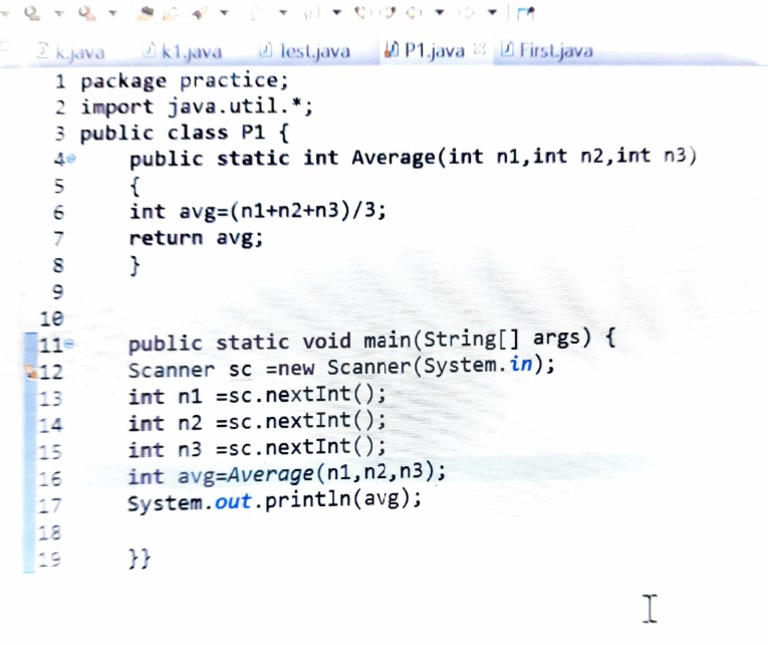 Calculating the Average of Three Integers and Printing the Result | PDF