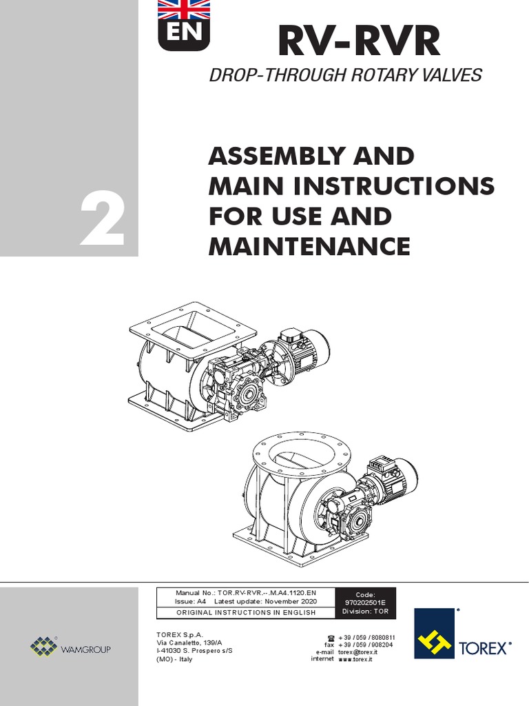 RV-RVR: Assembly and Main Instructions For Use and Maintenance | PDF ...