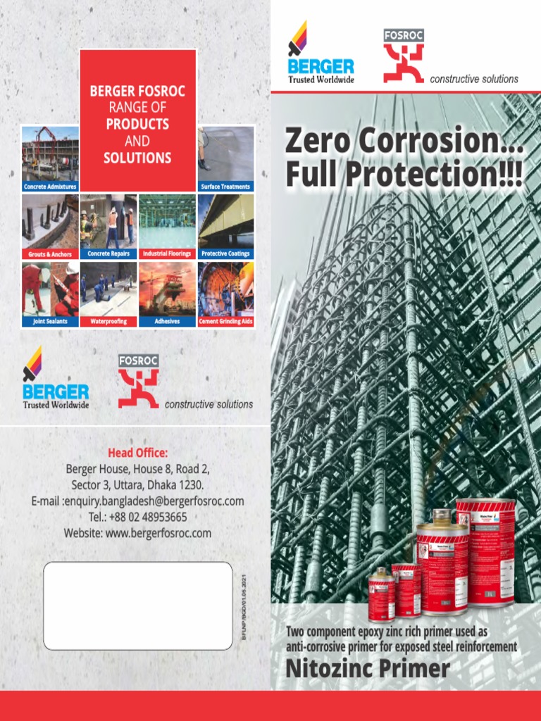 BFL Nitozinc Primer Leaflet | PDF | Concrete | Epoxy
