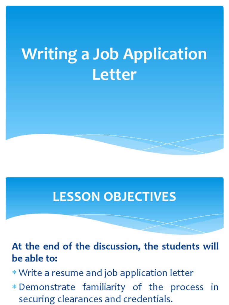 How to Write a Job Application Letter | PDF | Résumé | Cognition