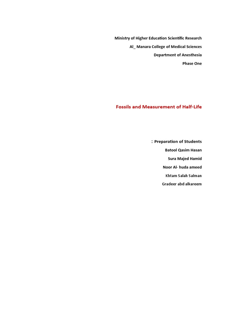 Fossils and Measurement of Half-Life | PDF | Radioactive Decay | Atoms
