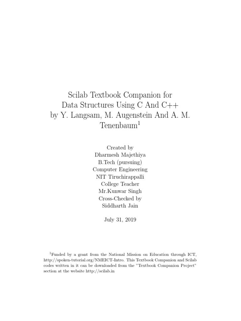 Data Structures Using C and C++ - Y. Langsam, M. Augenstein and A. M ...